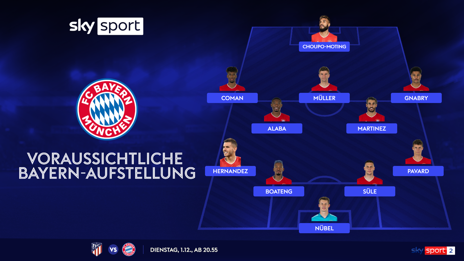 FC Bayern News: Die mögliche Aufstellung gegen Atletico Madrid ...