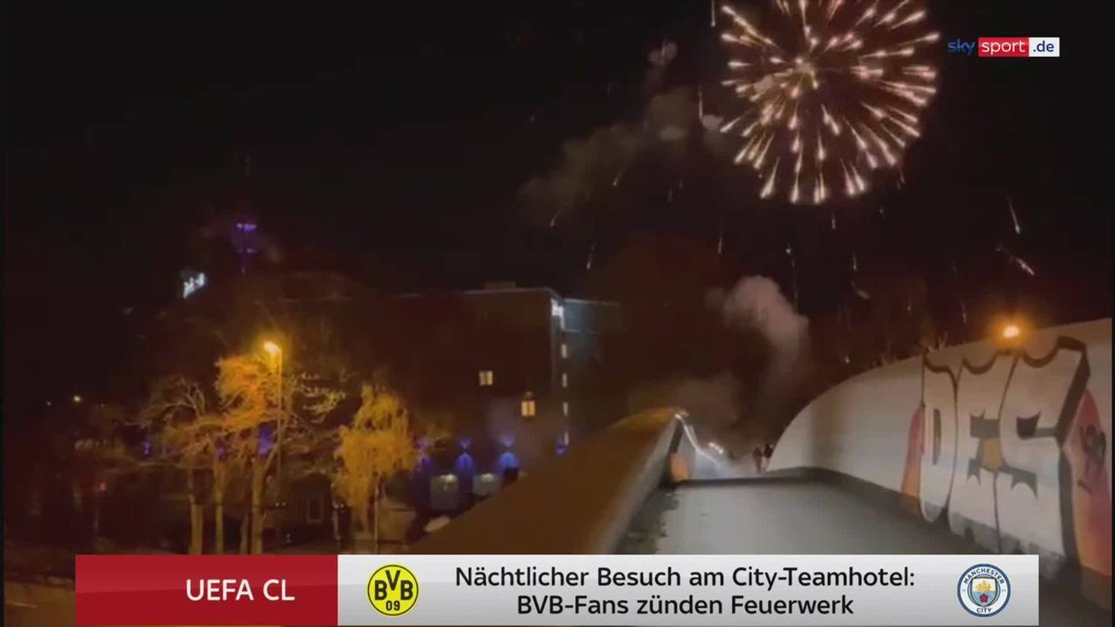Champions Leauge Video: Manchester City zweimal von Feuerwerk geweckt ...