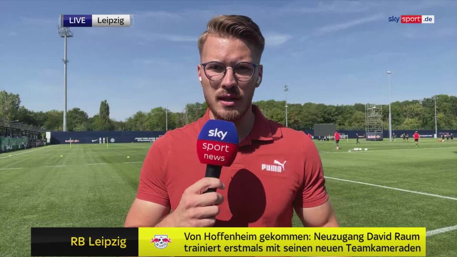 RB Leipzig: David Raum trainiert erstmals mit seinem neuen ...