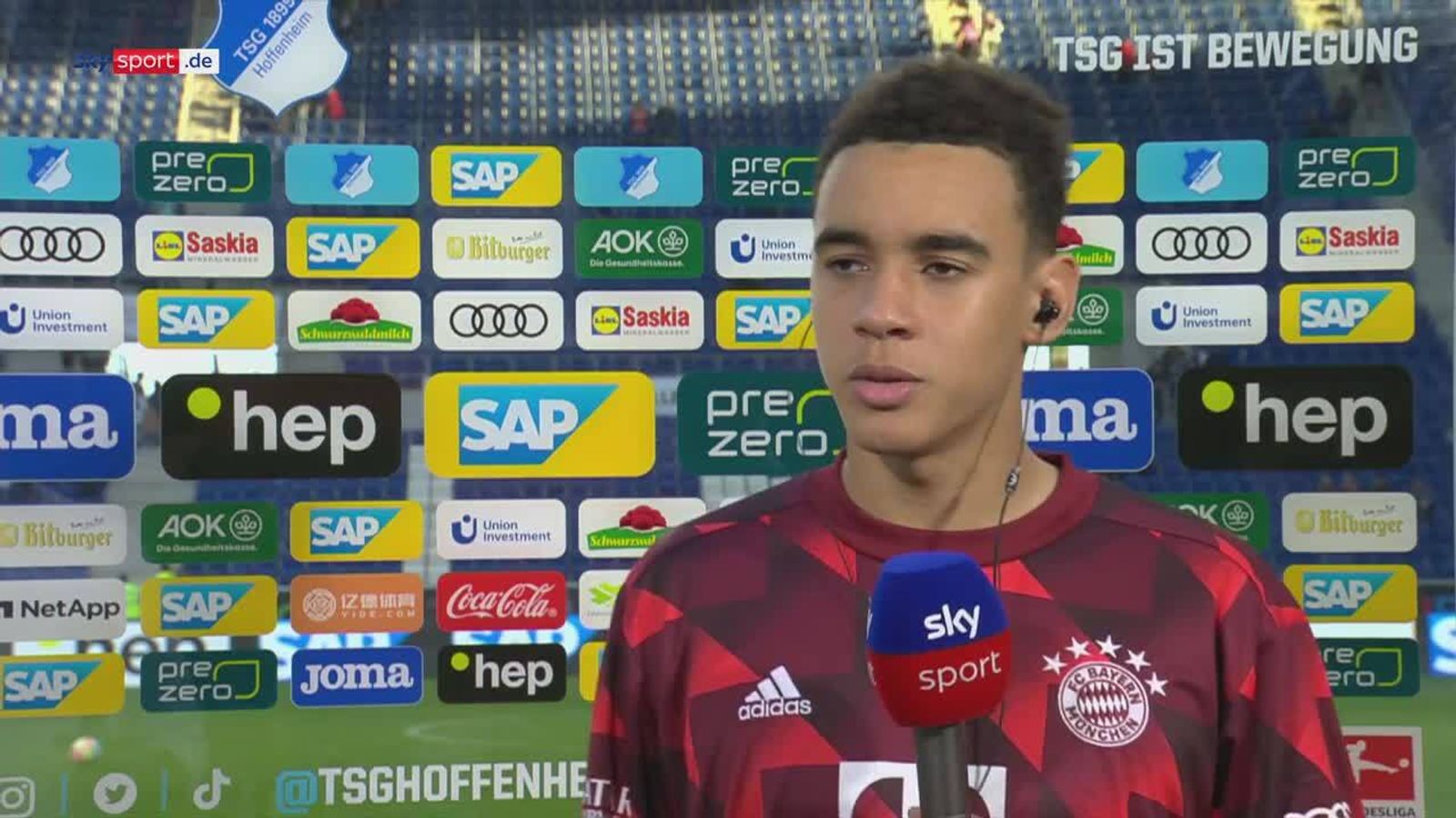 FC Bayern: Jamal Musiala im Interview nach dem Spiel im Hoffenheim ...