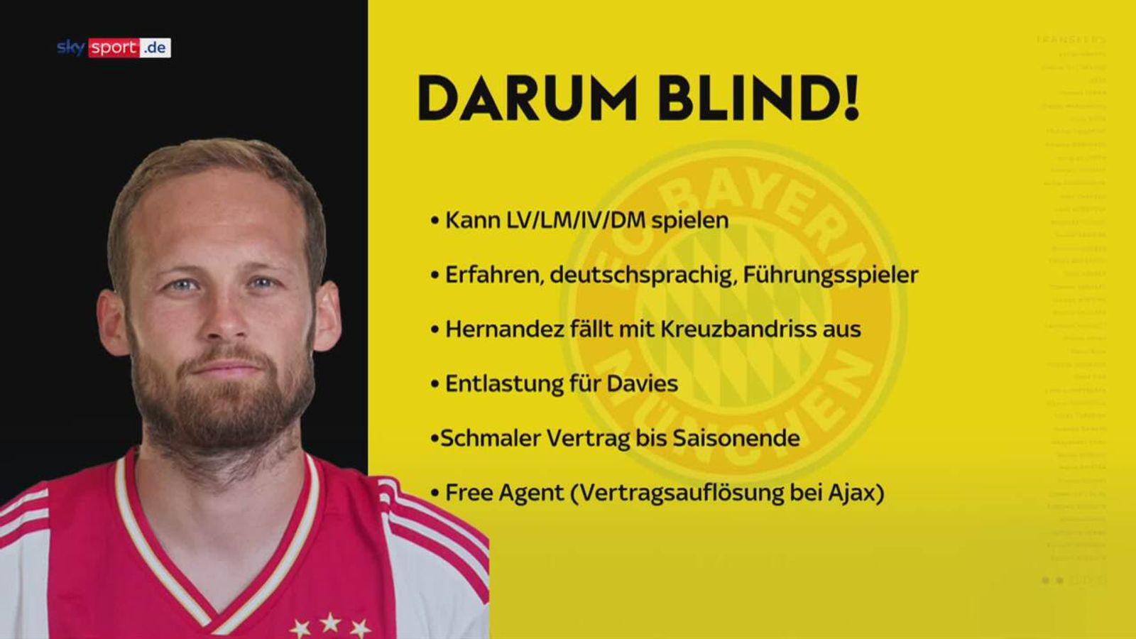 FC Bayern: Alle Infos zu Neuzugang Daley Blind | Fußball News | Sky Sport