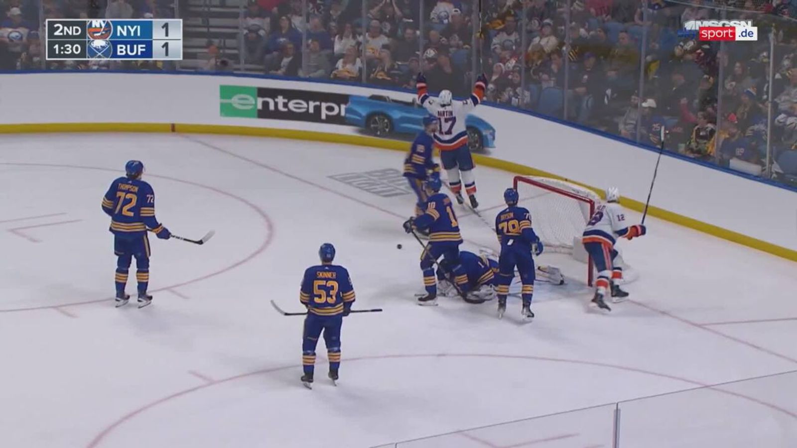 NHL: J.J. Peterka gewinnt mit Buffalo Sabres gegen die New York Islanders | NHL News | Sky Sport