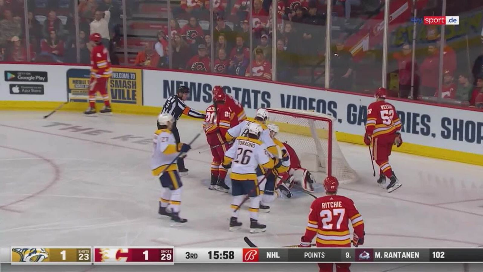 NHL: Predators siegen gegen Flames im Penalty-Shootout | NHL News | Sky ...