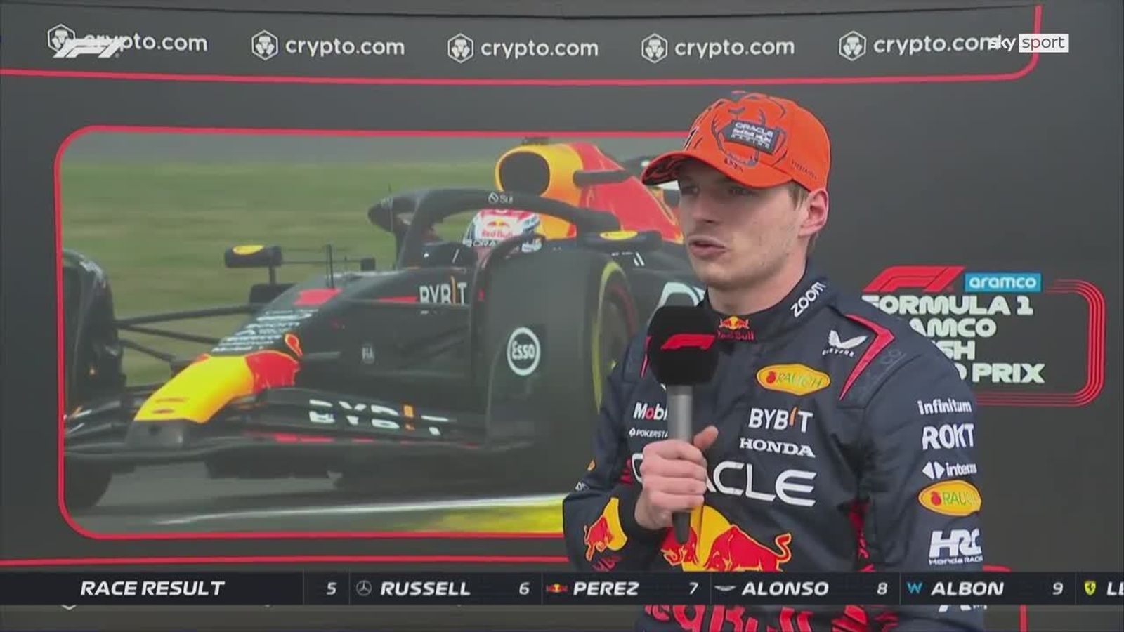 Formel 1: Verstappen im Interview nach seinem Sieg in Silverstone ...
