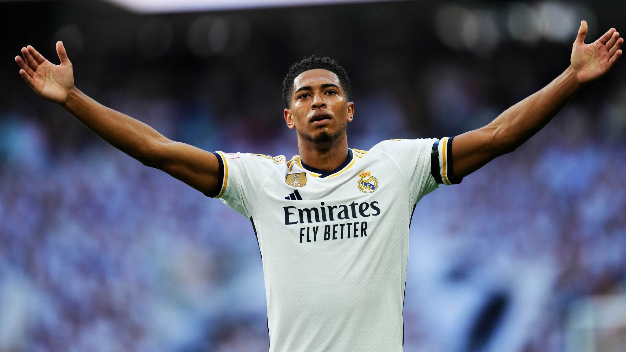 Jude Bellingham mit Real Madrid in der Champions League bei Manchester ...