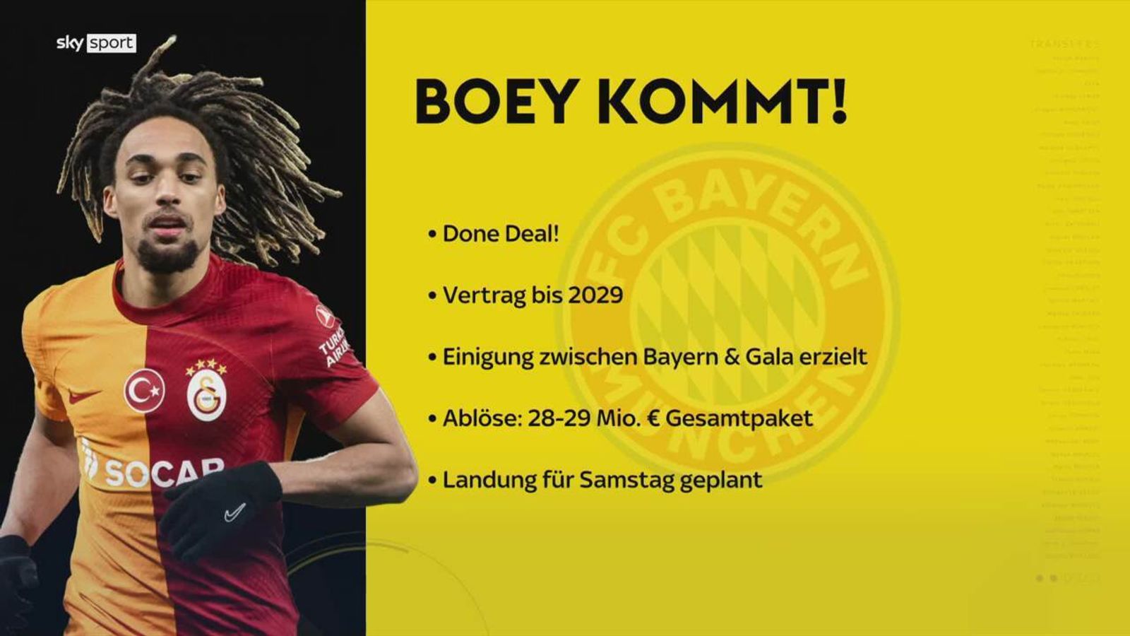 FC Bayern verpflichtet Rechtsverteidiger Sasha Boey von Galatasaray | Fußball News | Sky Sport