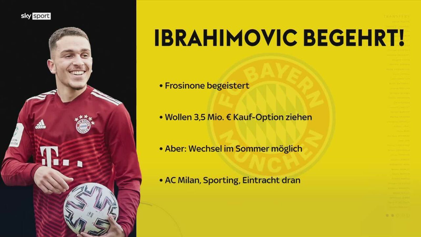 Arijon Ibrahimovic vom FC Bayern ist auf dem Transfermarkt begehrt ...