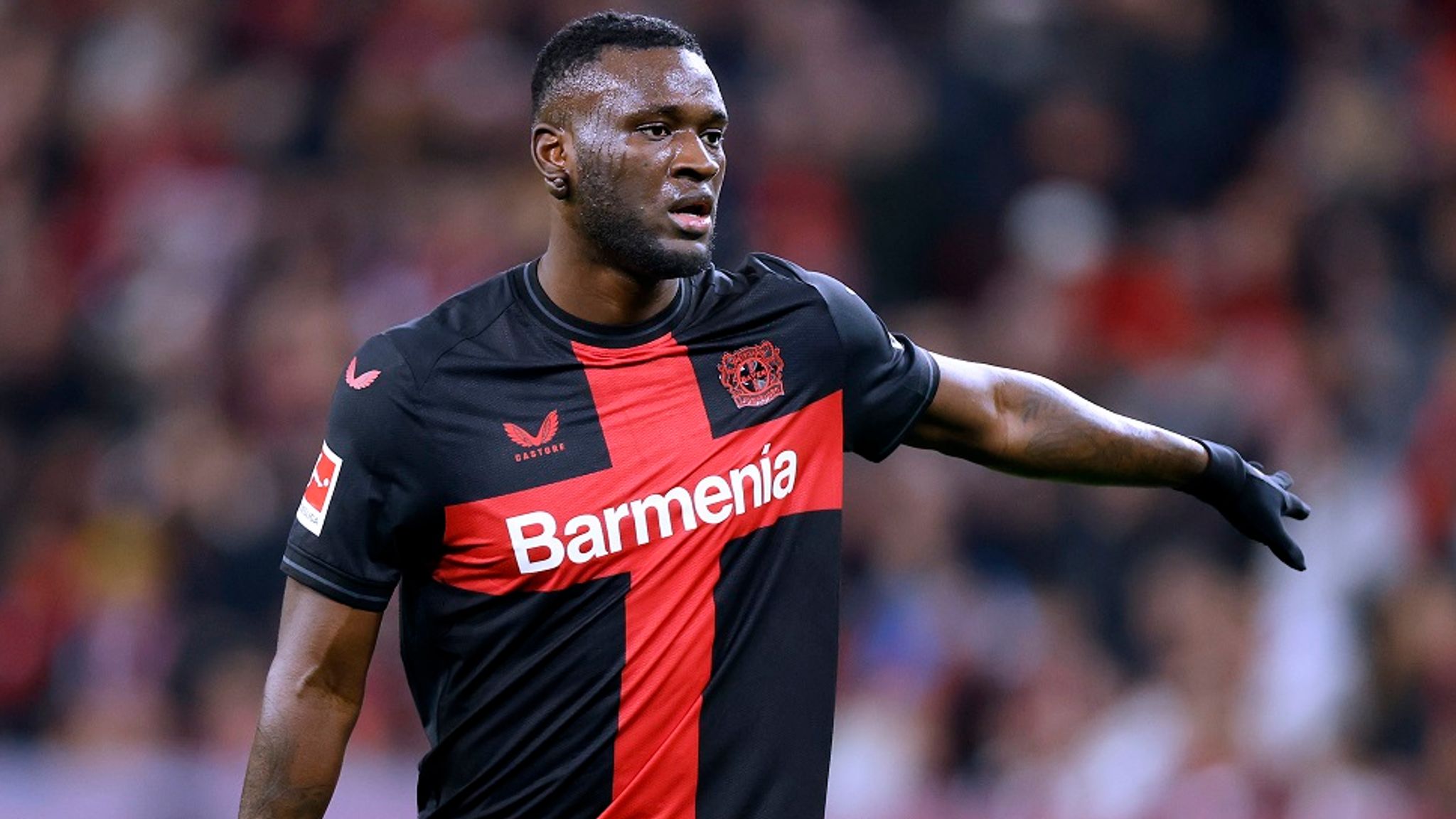 Victor Boniface von Bayer Leverkusen wurde nach Adduktorenverletzung ...