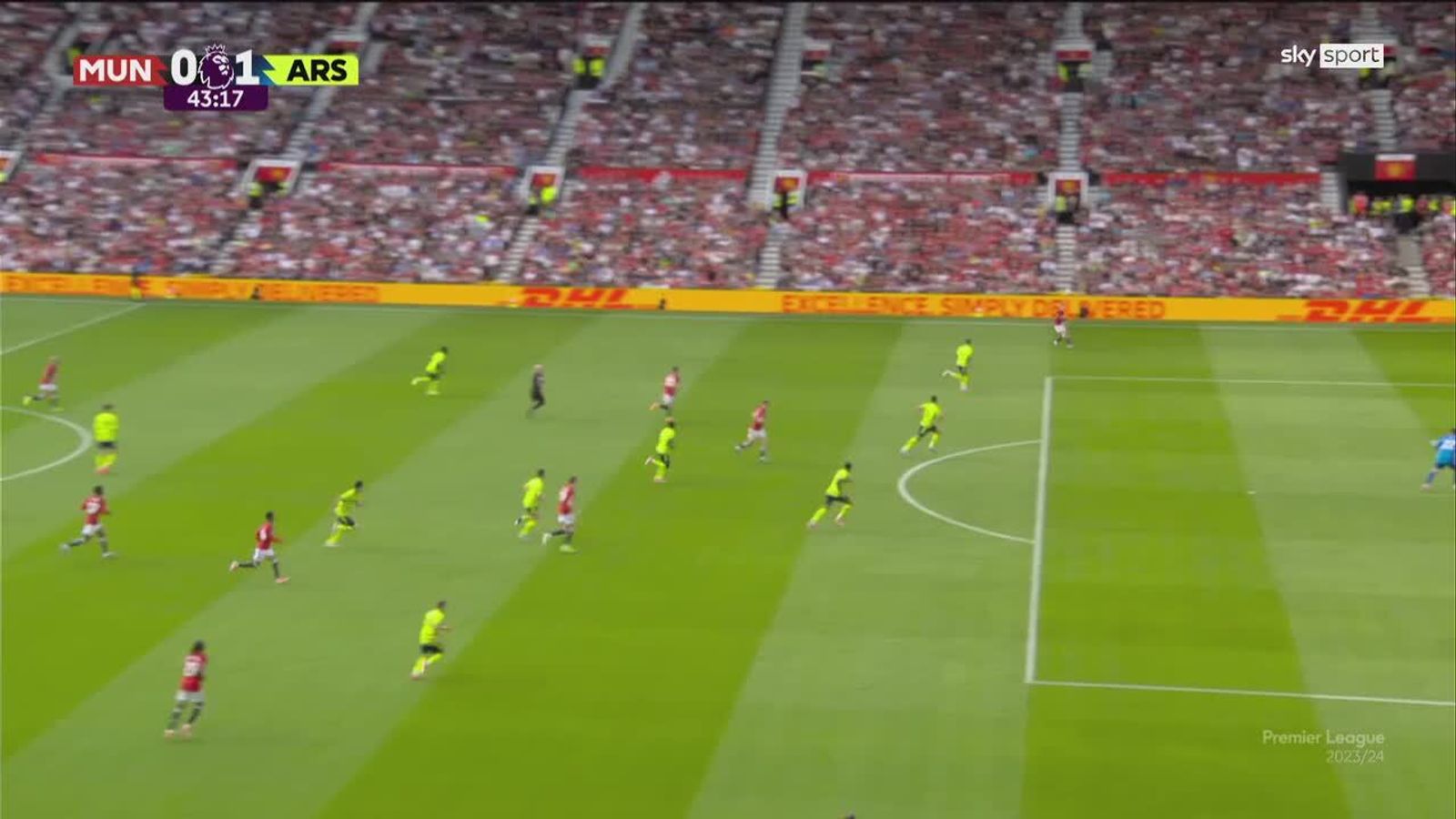 Man United Arsenal Garnacho Prüft Raya 43 Min In Match Video