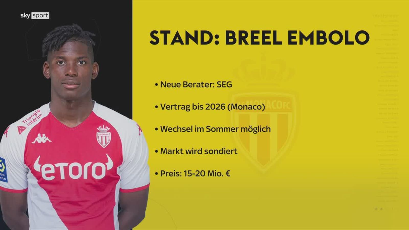 Breel Embolo sondiert mit neuem Berater den Transfermarkt | Fußball ...