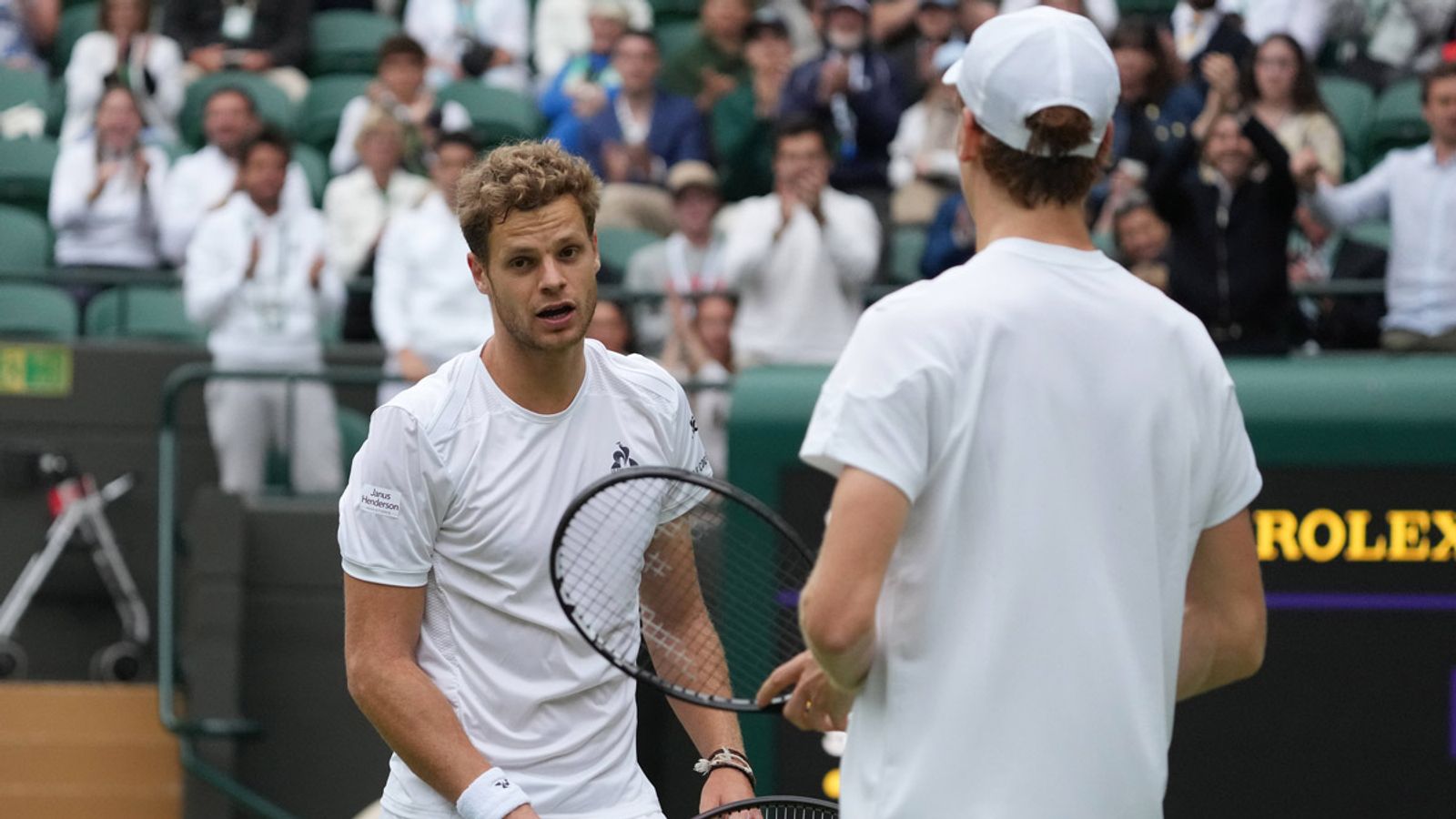 Yannick Hanfmann verliert gegen Jannik Sinner in erster Wimbledon Runde ...
