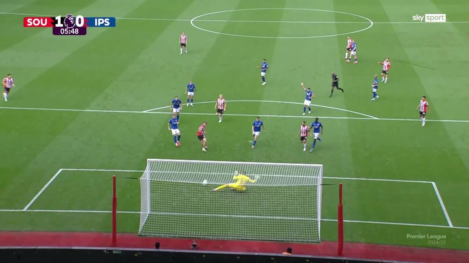 SOUTHAMPTON 1:0 Ipswich | Dibling steht genau richtig (5. Min.) | In-Match Video Premier League ...