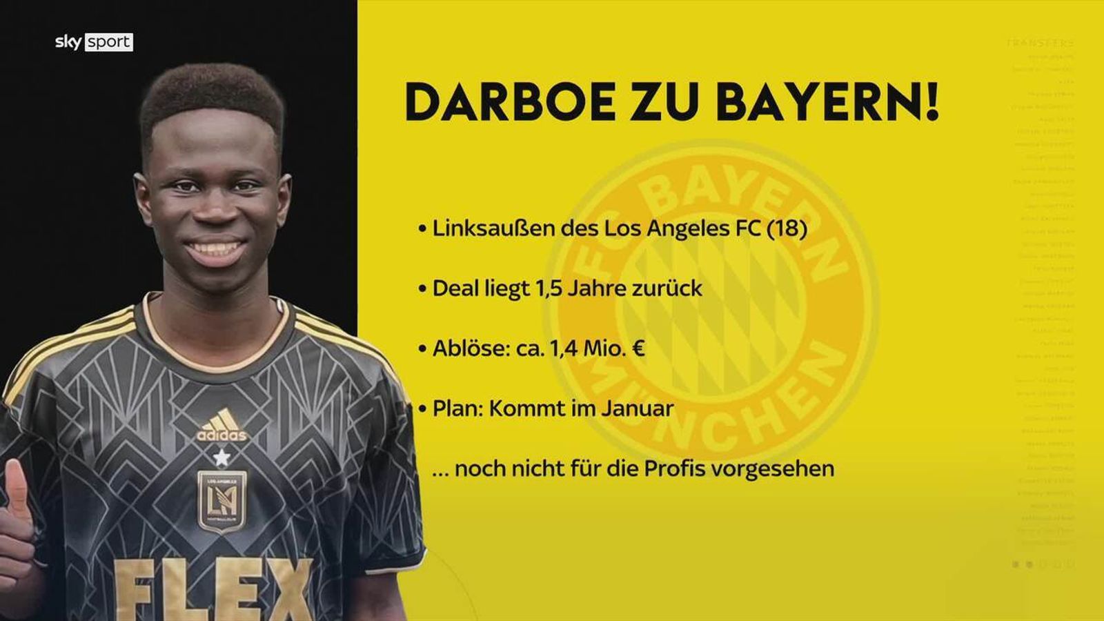 Bajung Darboe wechselt wohl vom LAFC zum FC Bayern | Fußball News | Sky ...