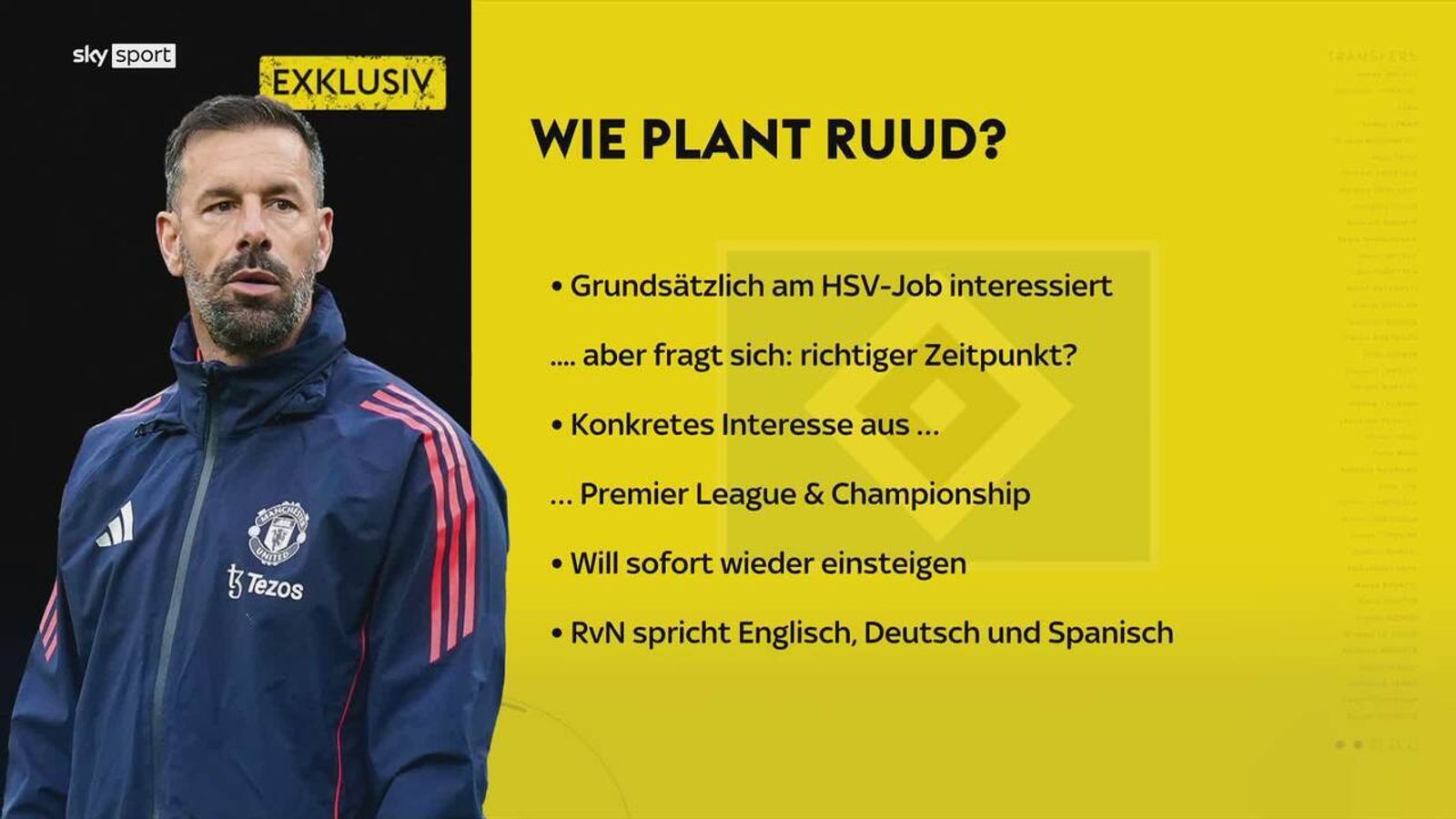 Ruud van Nistelrooy steht weit oben auf Liste des HSV | Fußball News ...