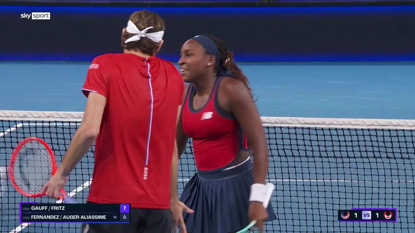 Coco Gauff/Taylor Fritz - Leylah Fernandez/Felix Auger-Aliassime - die ...