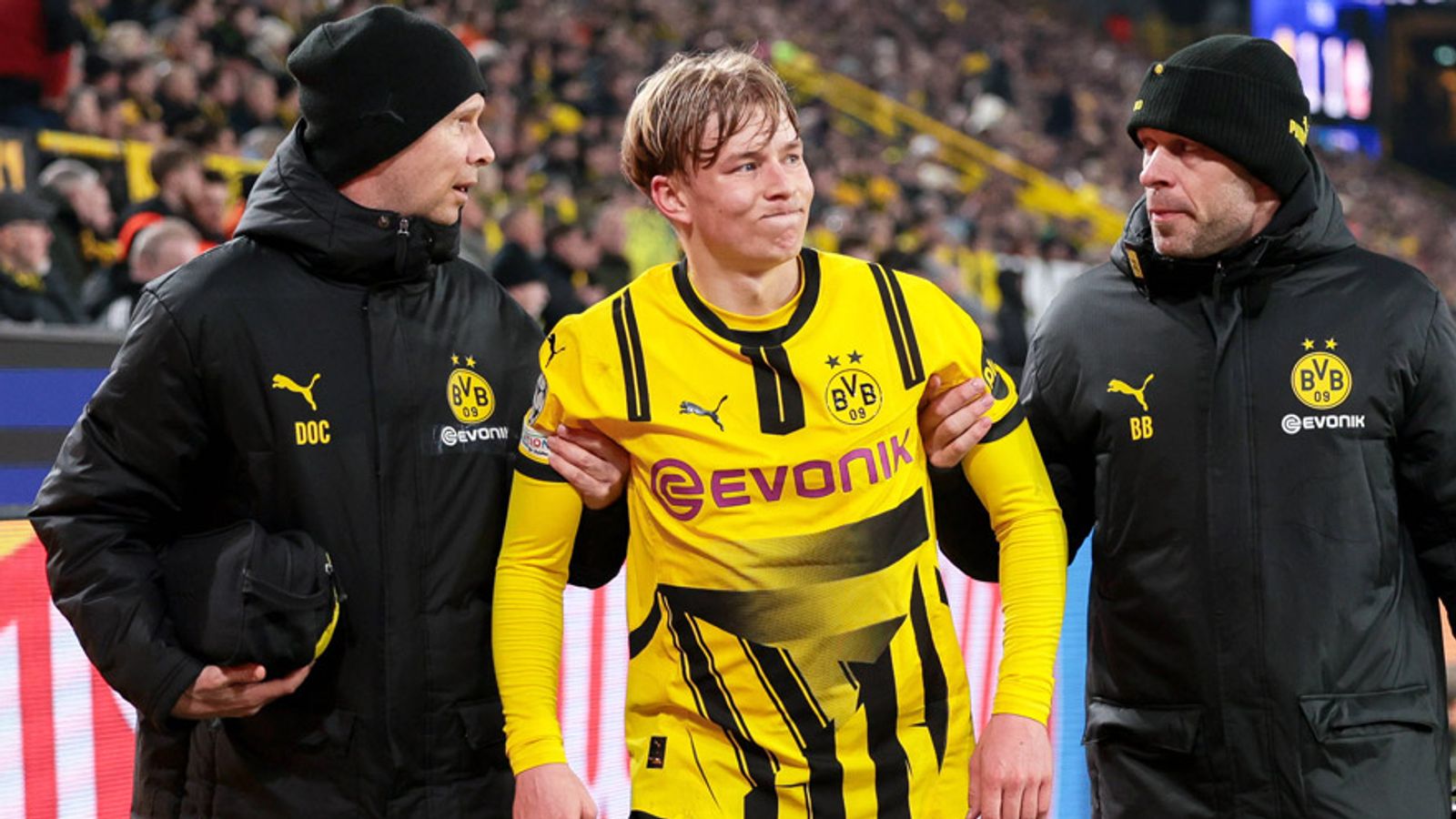 BVB-Spieler Daniel Svensson verletzt sich beim CL-Spiel gegen Lille ...