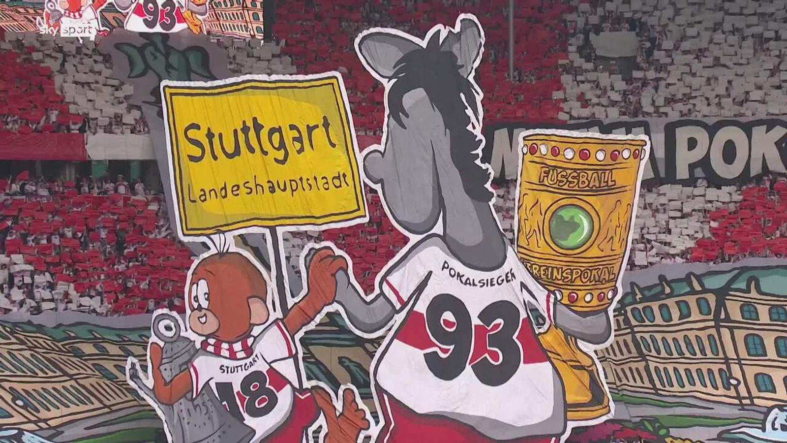 Beide Fanlager mit toller Choreo vor dem Anpfiff | In-Match Video DFB-Pokal | Fußball News | Sky ...