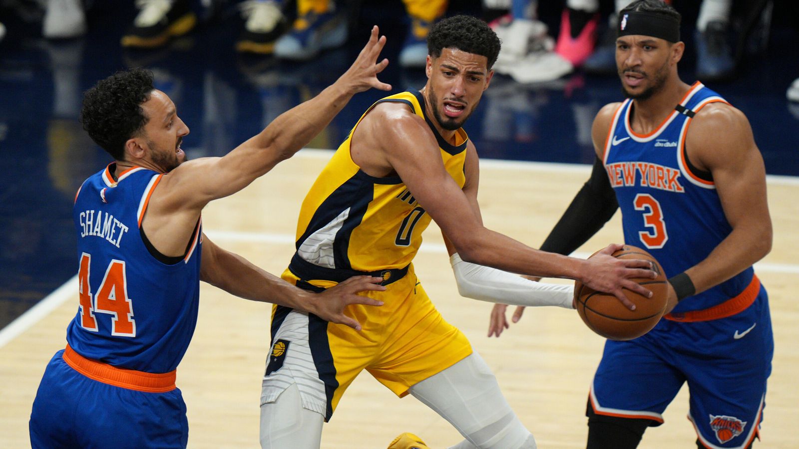 Indiana Pacers nach Sieg gegen die New York Knicks in den NBA-Finals ...