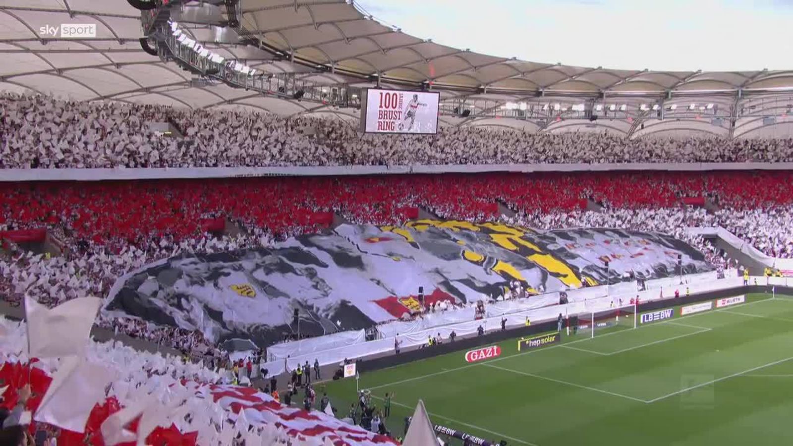 VfB-Choreo zu 100 Jahre Brustring | In-Match Video Bundesliga | Fußball ...
