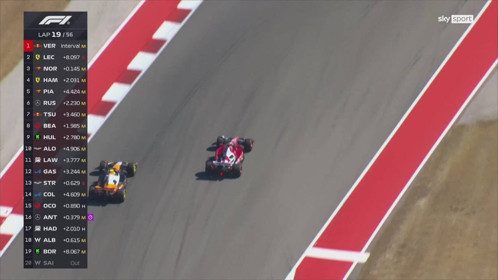 Norris überholt Leclerc - steht aber kurz vor den Track Limits | In ...
