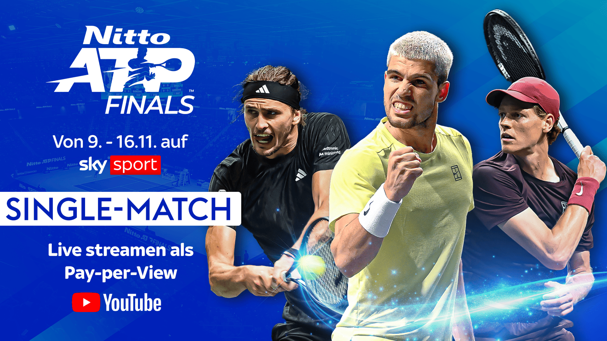 ATP Finals HEUTE Live im Stream auf YouTube | Tennis News | Sky Sport